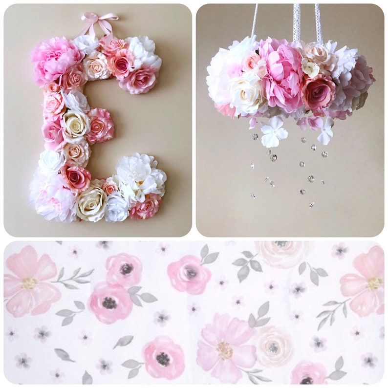Custom Floral Letter Nursery Decor Floral Letter Nursery | Etsy