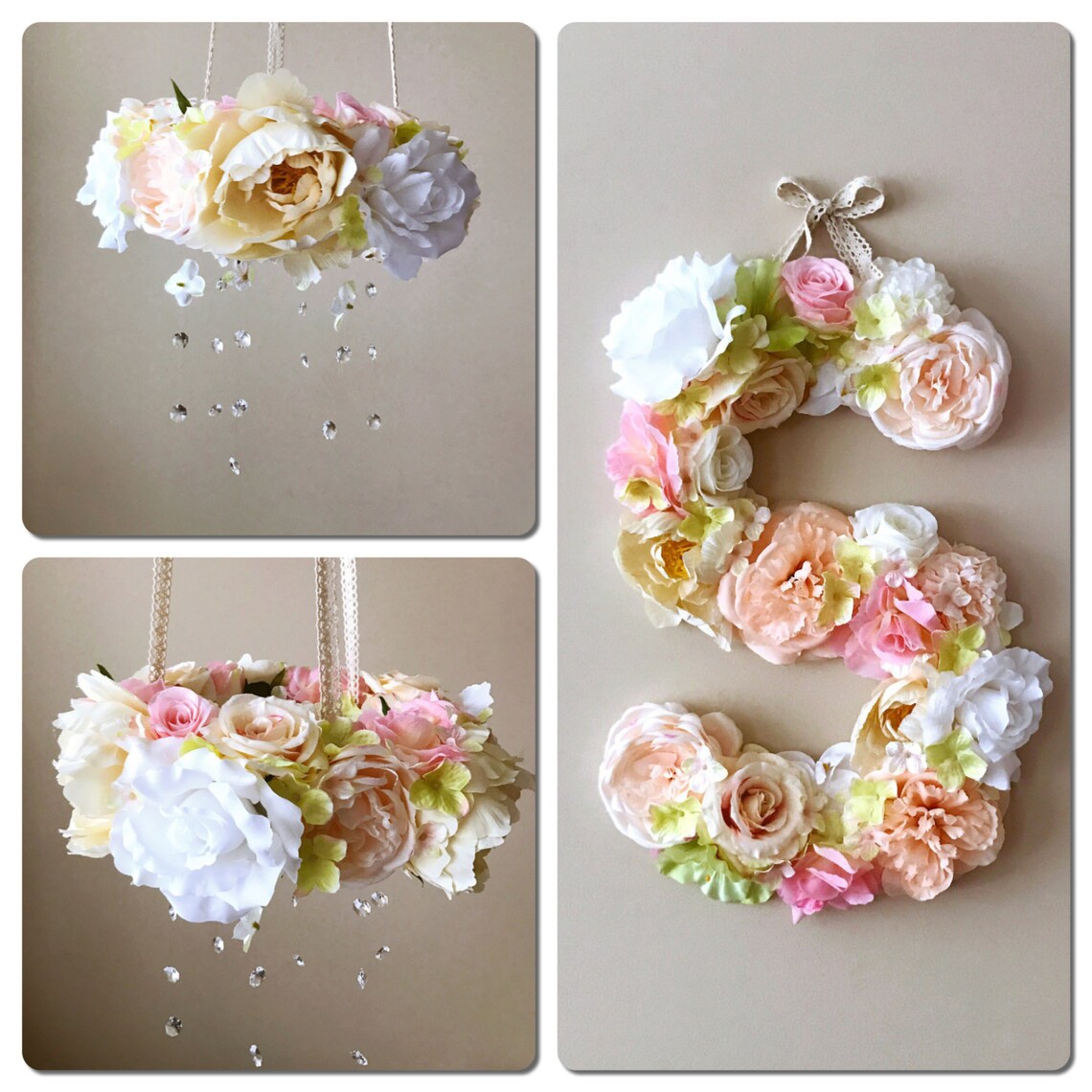 Nursery Wall Decor Flower Letter Floral Sign Wall Decor - Etsy