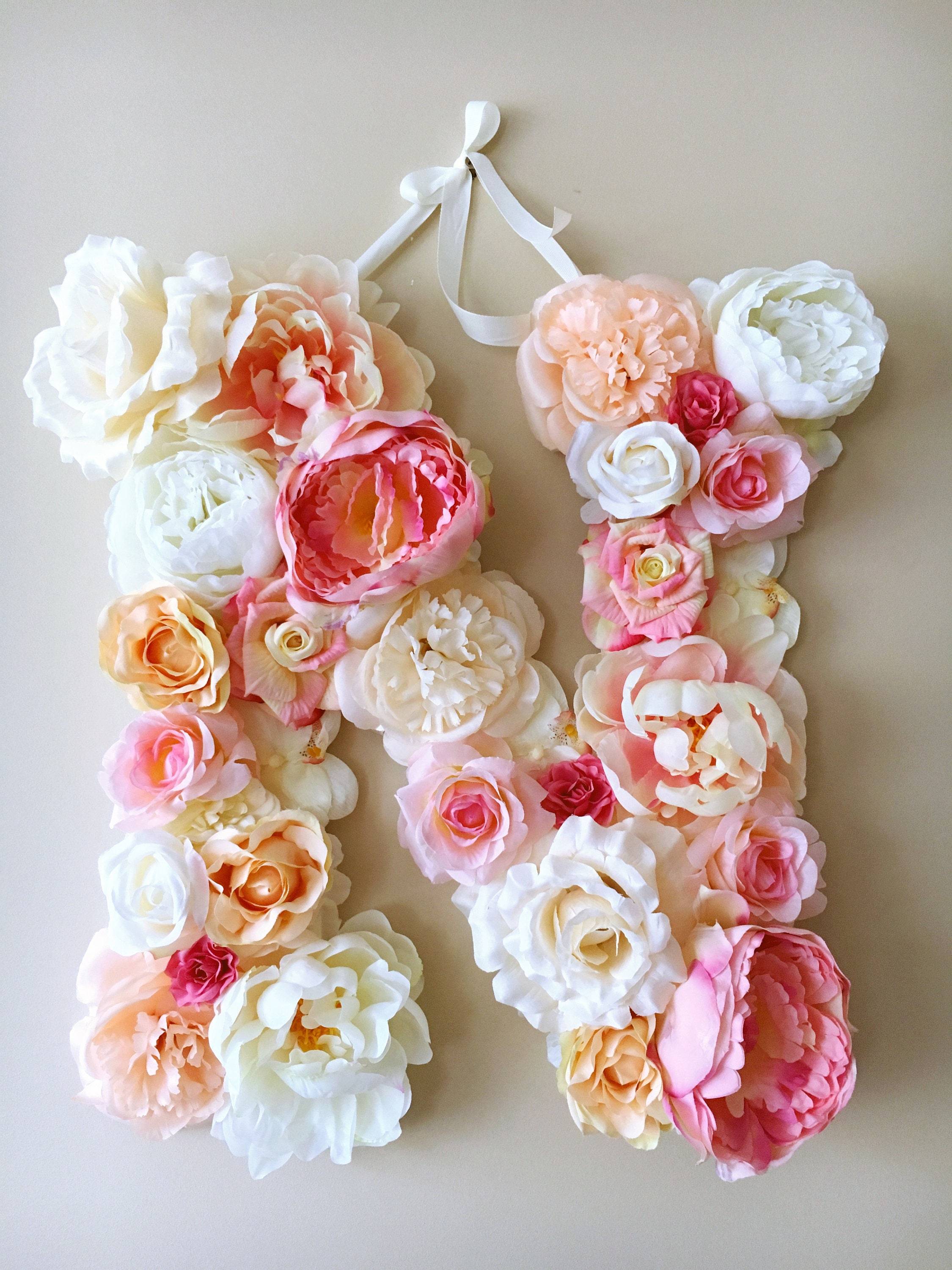 Party Backdrop Party Decor Floral Letters Floral Letters | Etsy