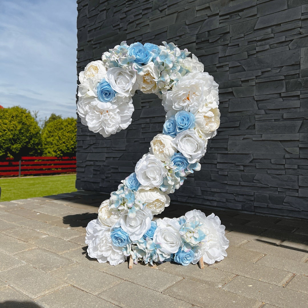 Floral Number Large, 15''/19''/24", Floral Number, Flower Letters ...