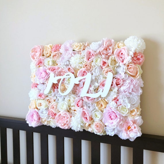 Girls Bedroom Decor Flower Wall Panel Nursery Wall Art Girl - Etsy