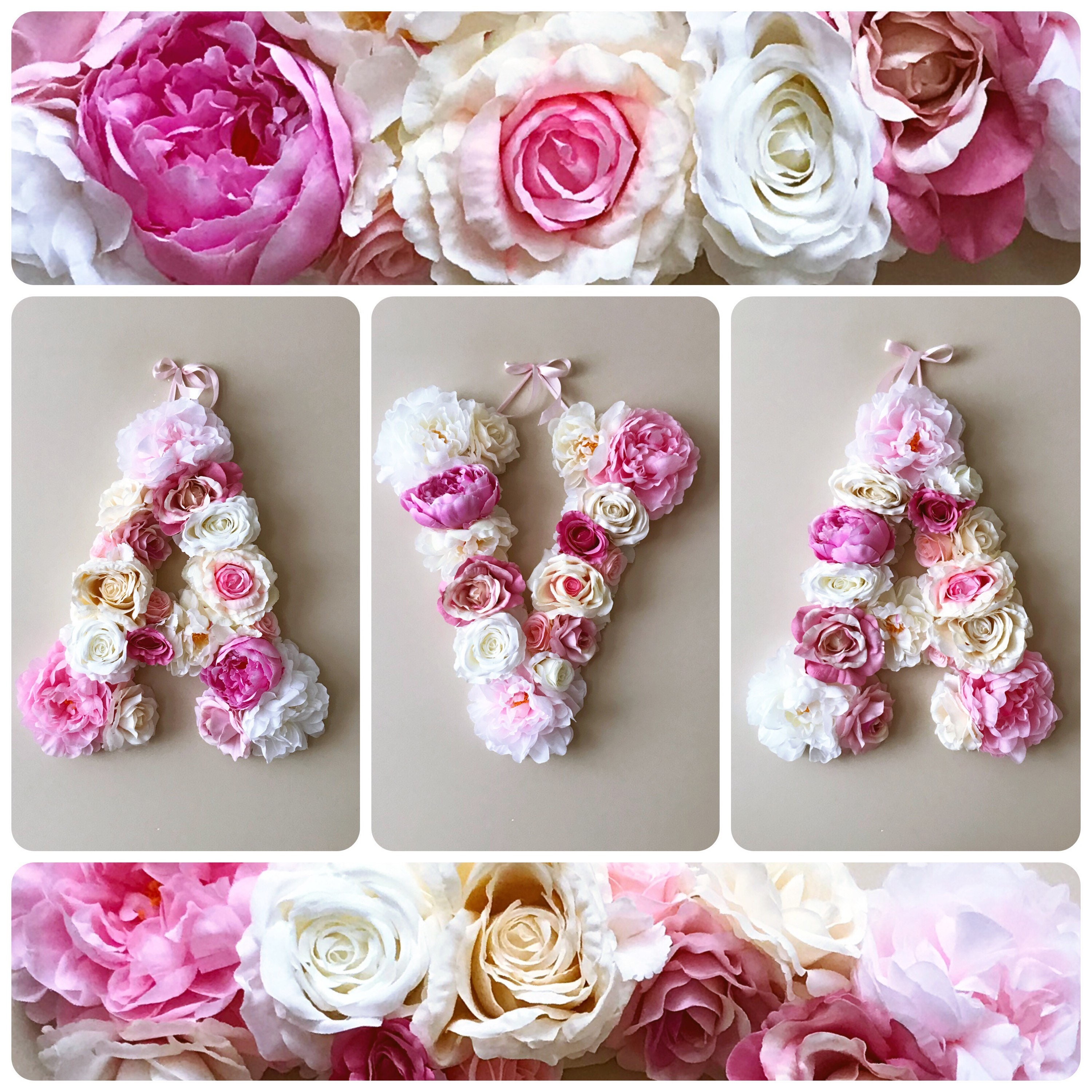 Large Flower Letters Floral Letter wedding Personalized | Etsy