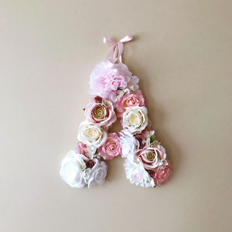 Custom Floral Letter 16 20 24'' Nursery - Etsy