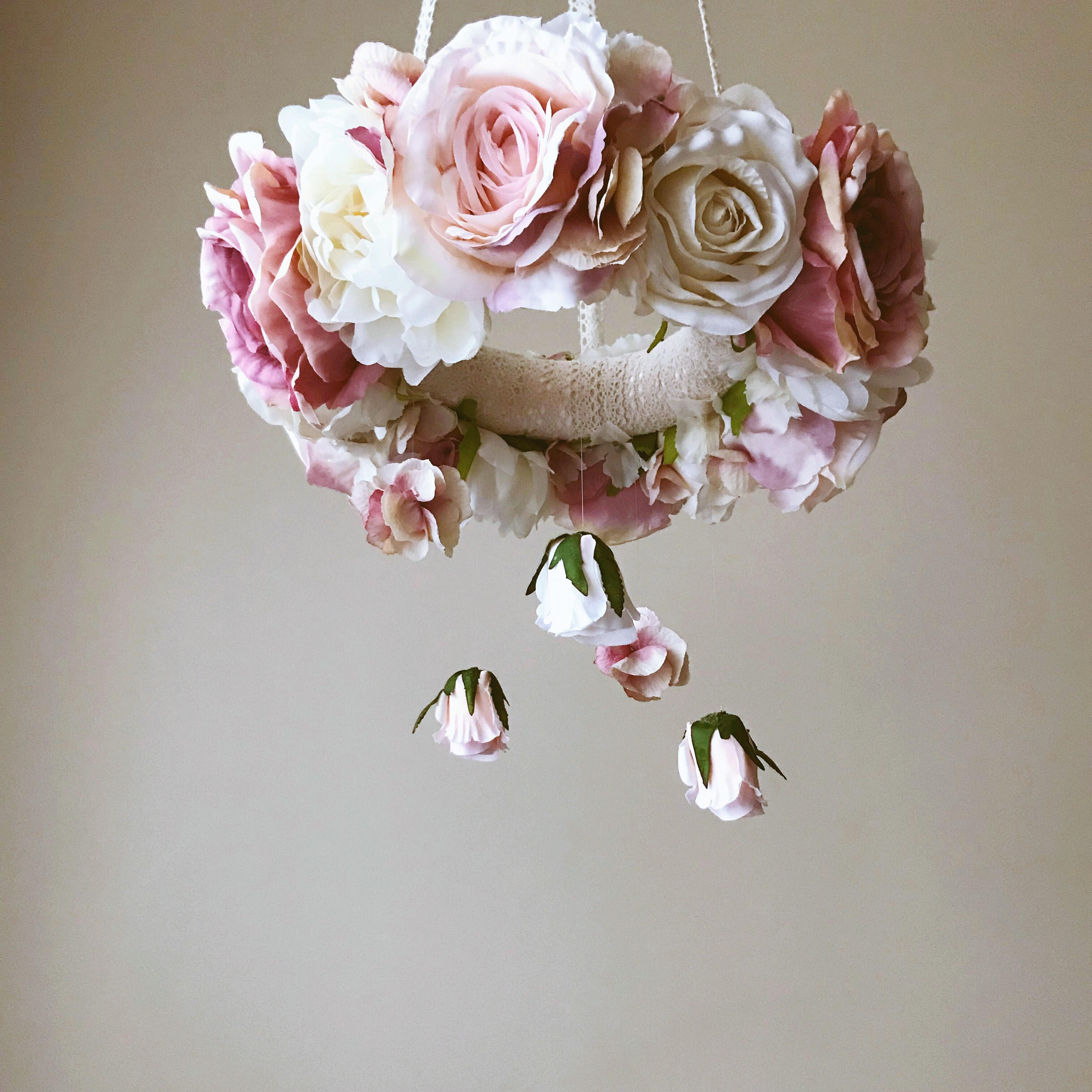 Baby mobile Flower mobile with genuine Swarovski crystals / | Etsy