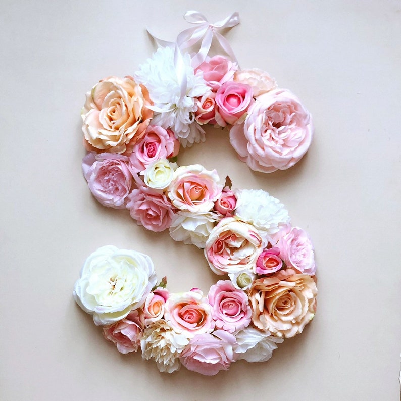 Boho Chic Wedding Decor Flower Letters Large Floral Letter - Etsy