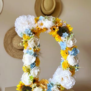 Custom Floral Letter Decor for Wedding – Freestanding Flower Initials ...