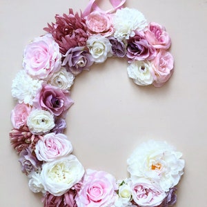 Custom Flower Letter / Floral Monogram / Baby Nursery, Baby Shower ...