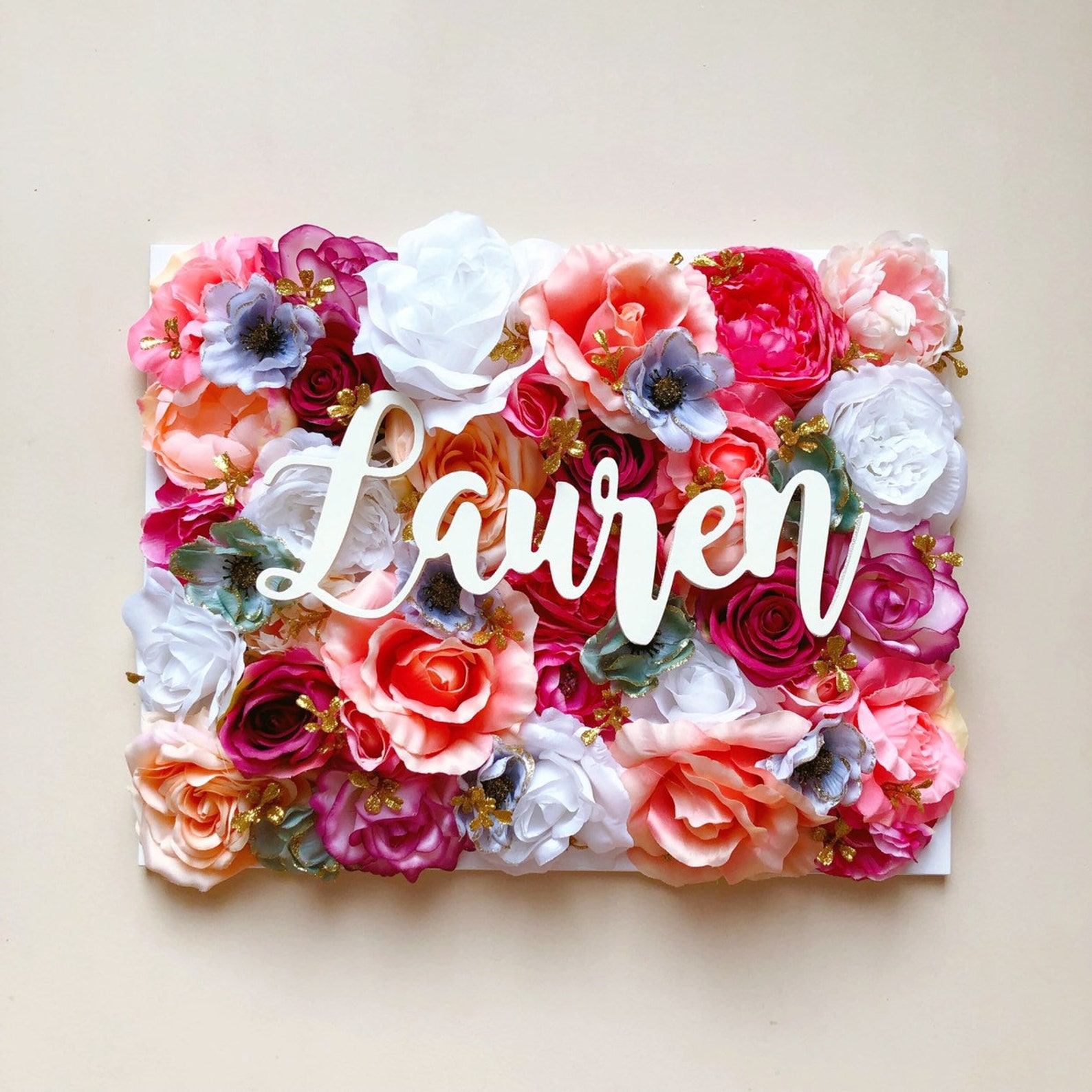 Flower Wall Nursery Baby Shower Sign Nursery Wall Art Girl - Etsy