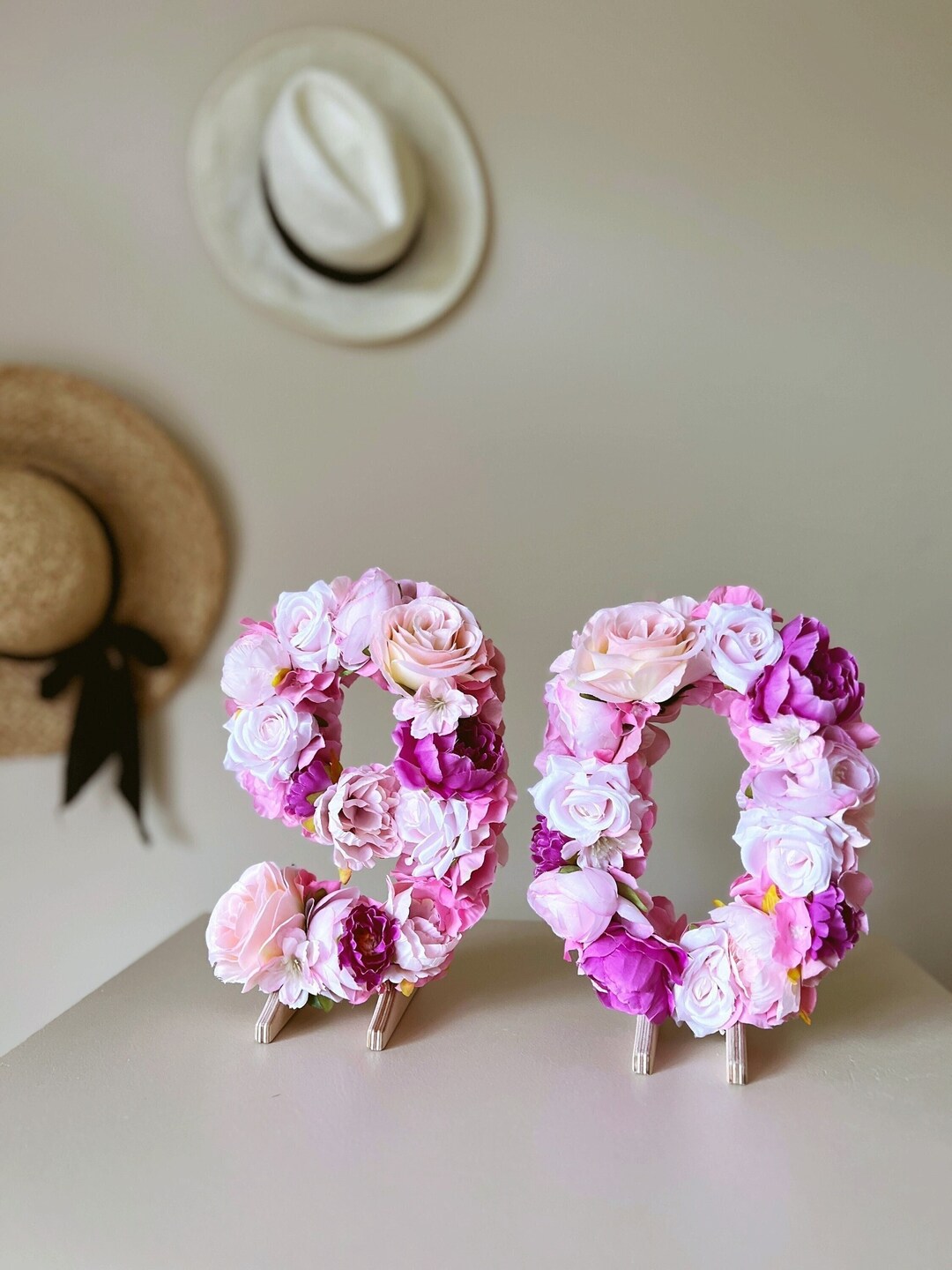 Freestanding Birthday Numbers Floral Number Large Flower Letters ...