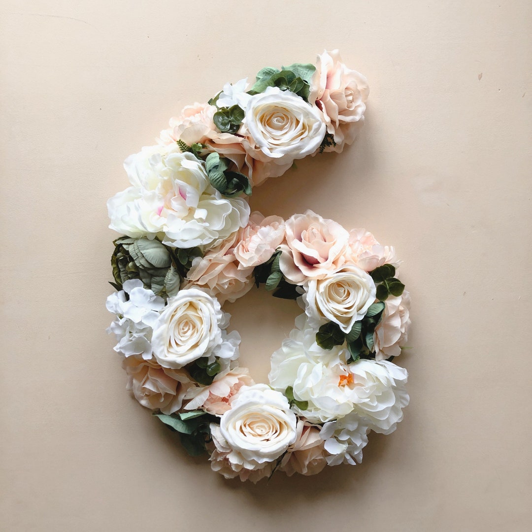 Floral Letter Large, 15''/19''/24, Floral Number, Flower Letters ...