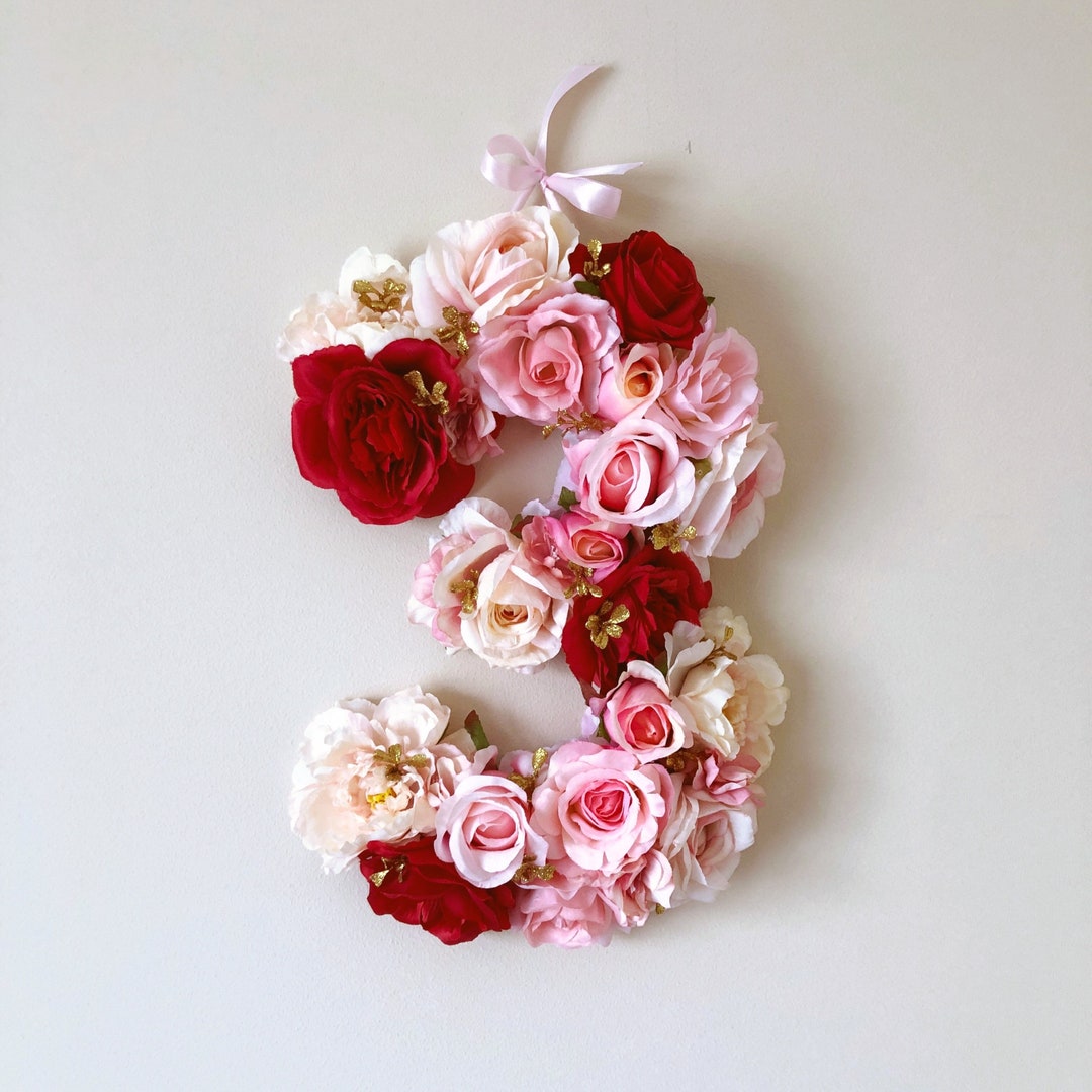 Flower Numbers Large, Floral Letter Wedding, Wedding Decor ...
