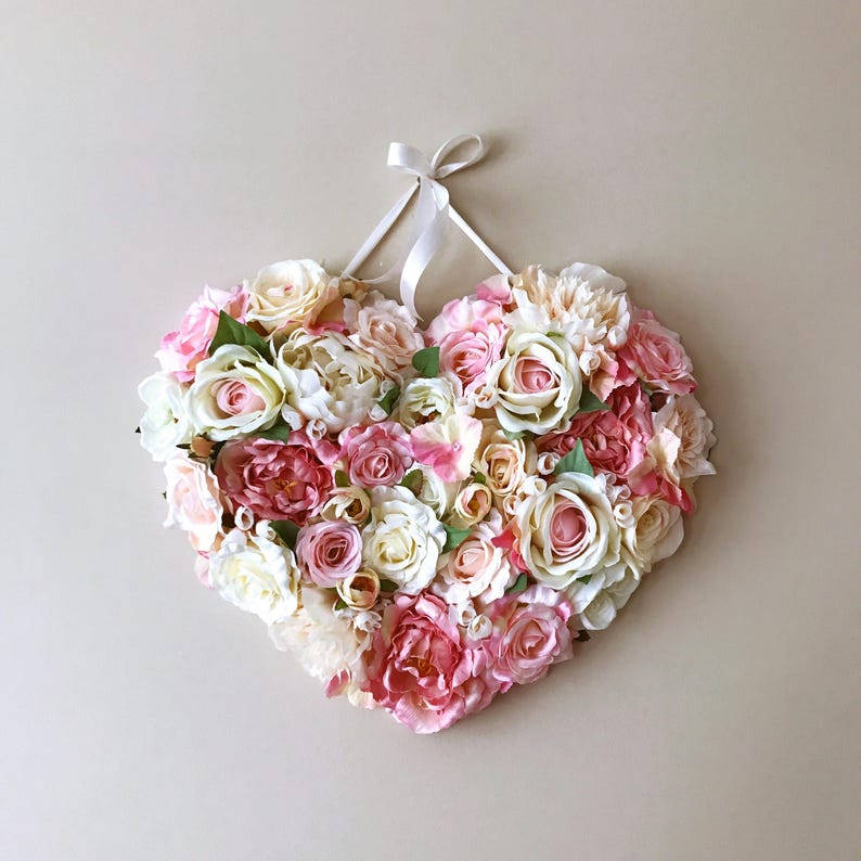 Flower Heart Birthday Gift for Her Baby Pink Nursery Decor - Etsy UK