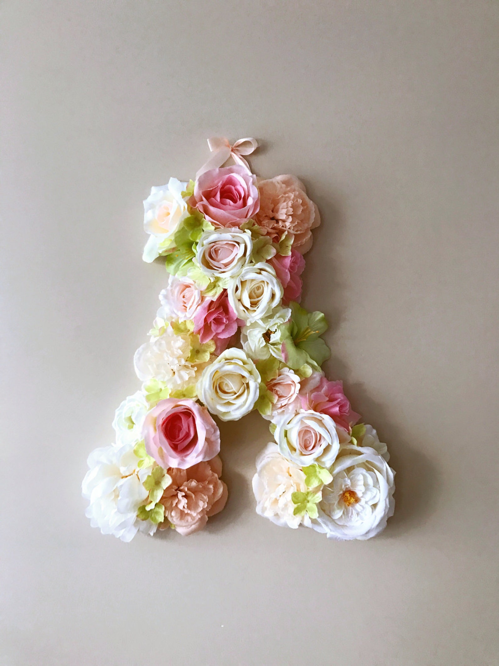 Nursery Wall Decor Flower Letter Floral Sign Wall Decor - Etsy