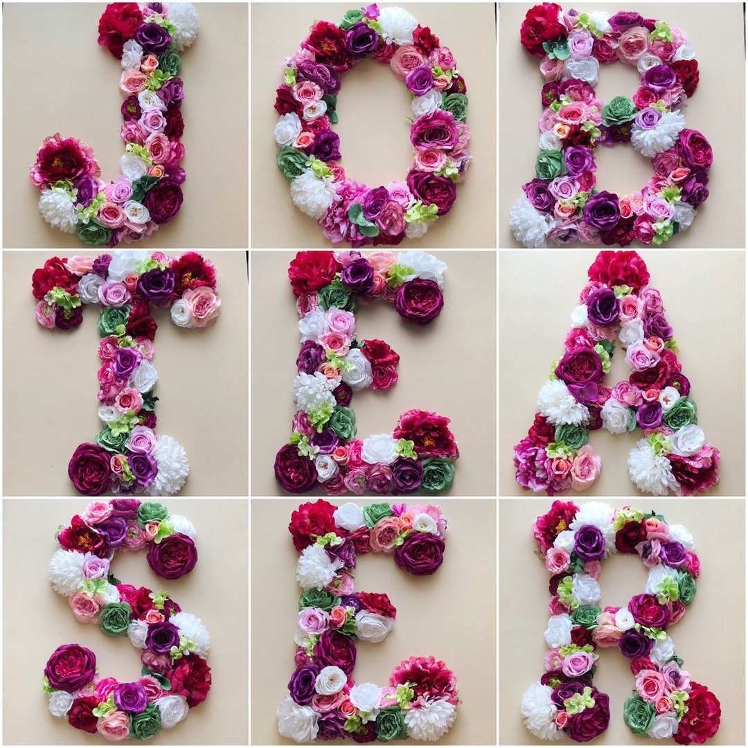 Flower Letters, Floral Wedding Letters, White Boho Chic Wedding, Boho ...