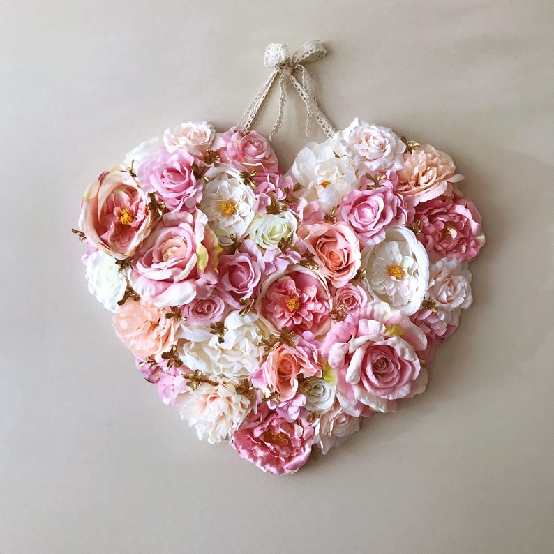 Flower Heart Birthday Gift for Her Baby Pink Nursery Decor - Etsy UK