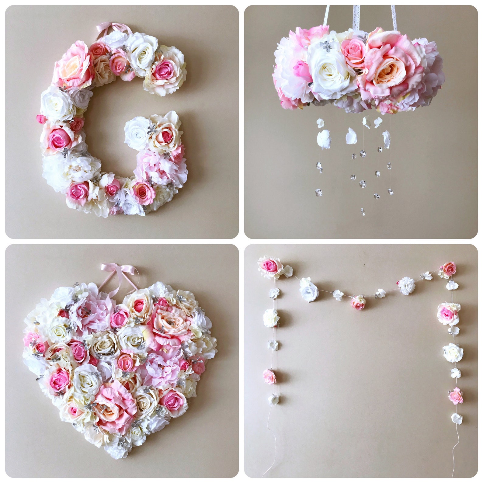 Custom Floral Letter: Nursery Decor, Wedding Decor, Photo Prop - Etsy