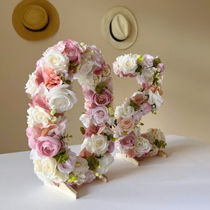 3D Floral Number or Letter: Flower Birthday Party Decor - Etsy