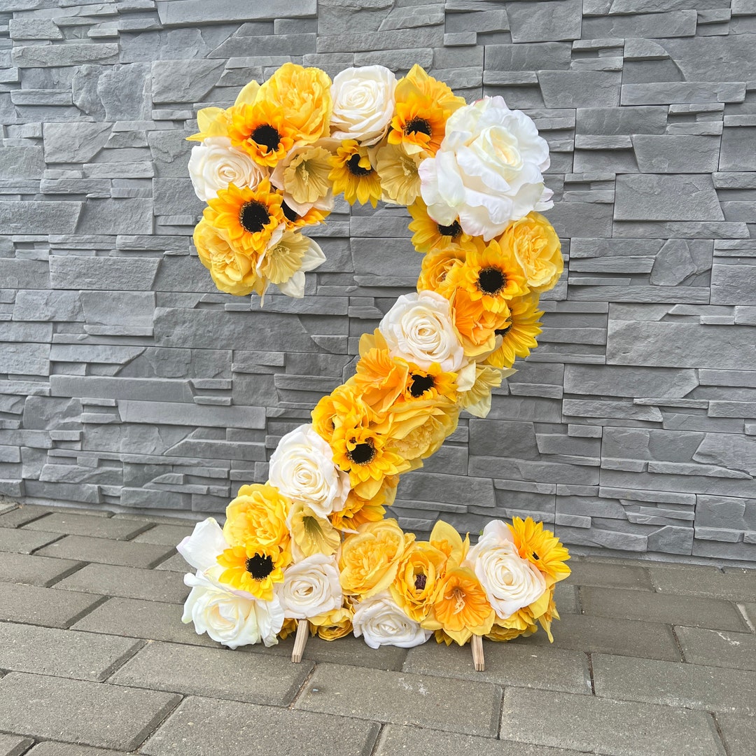 Floral Letter Large, 16''/20''/25", Floral Number, Flower Letters ...