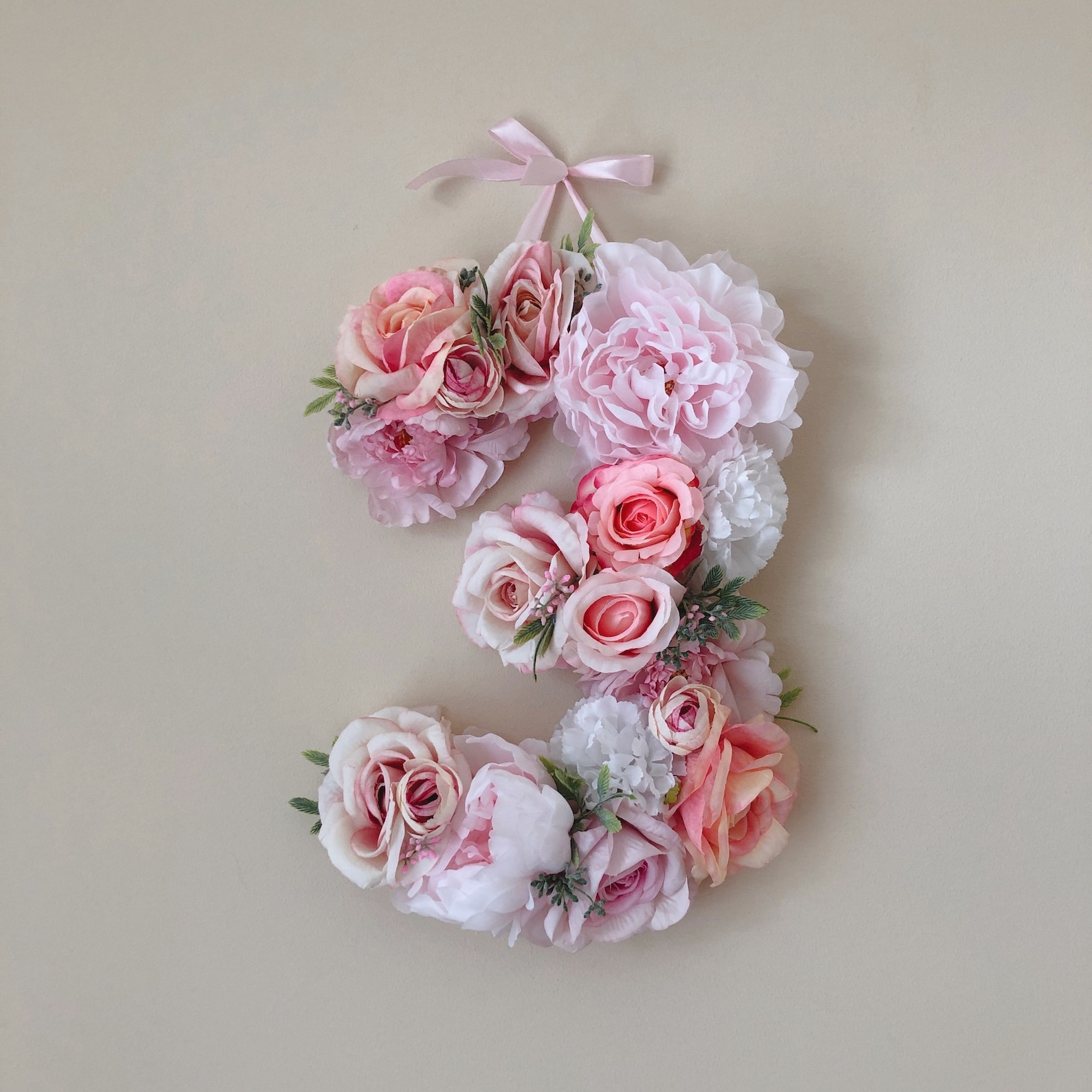 Flower Numbers 15''/19''/24'' Floral - Etsy