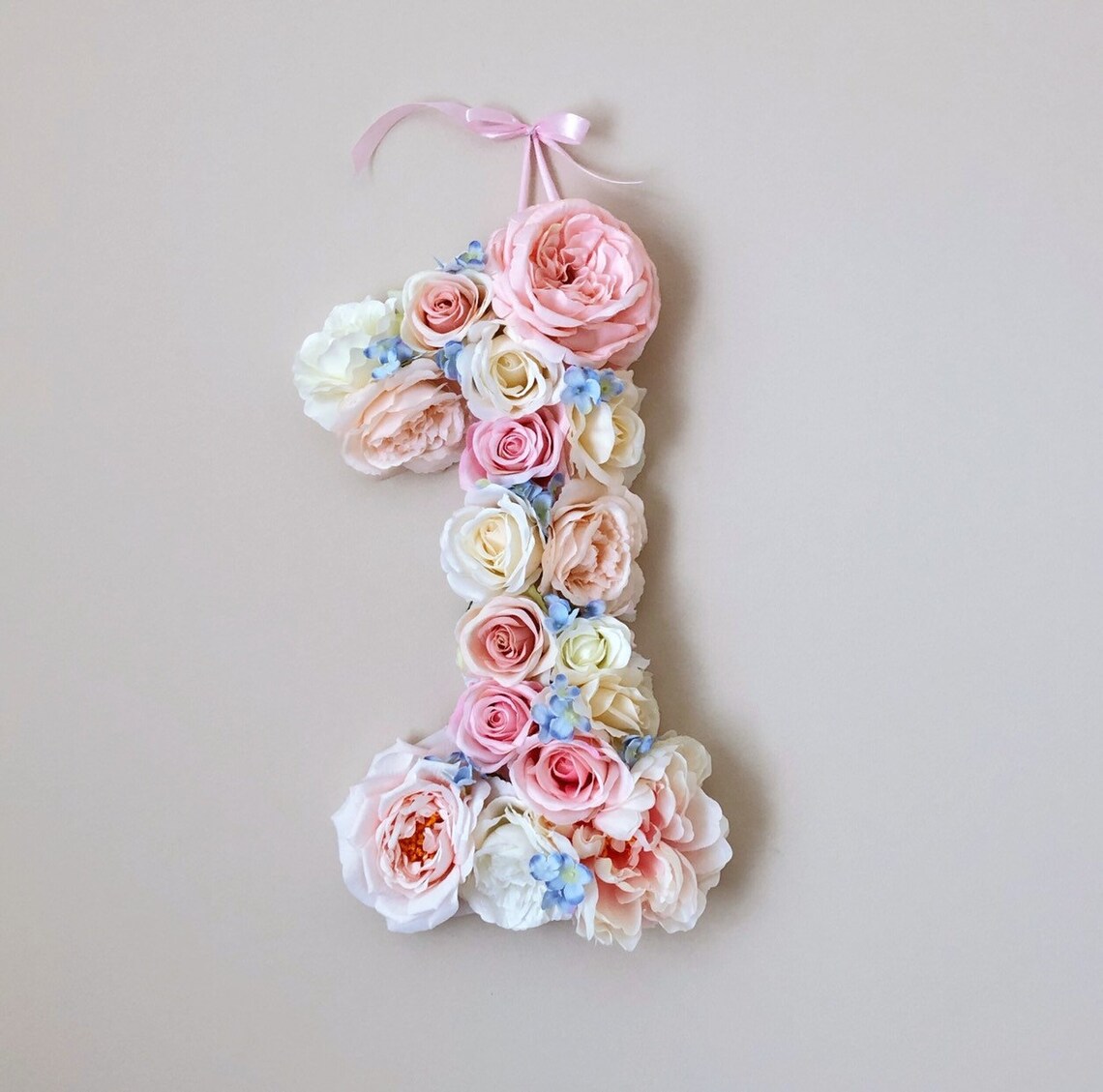 Flower Numbers 15''/19''/24'' Floral - Etsy