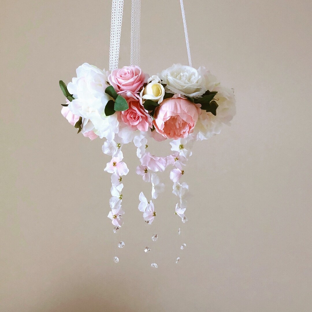 Baby Girl Mobile, Flower Mobile, Flower Mobile Nursery, Swarovski ...