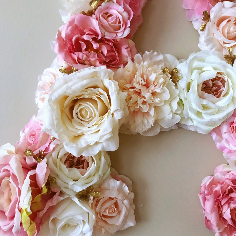 Flower Letters Large Floral Letter wedding Wedding decor | Etsy