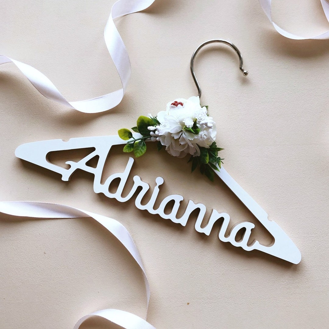 Personalized Wedding Dress Hanger, Bridal Dress Hanger, Bridesmaid Gift ...