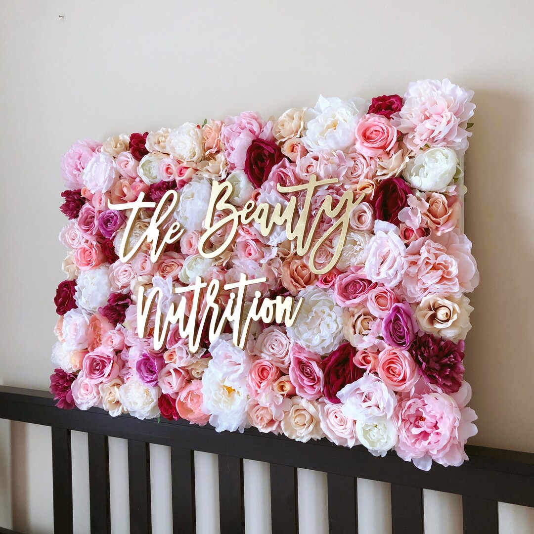 Flower Wall, Floral Panel, Company Logo on a Wall, Company Wall ...