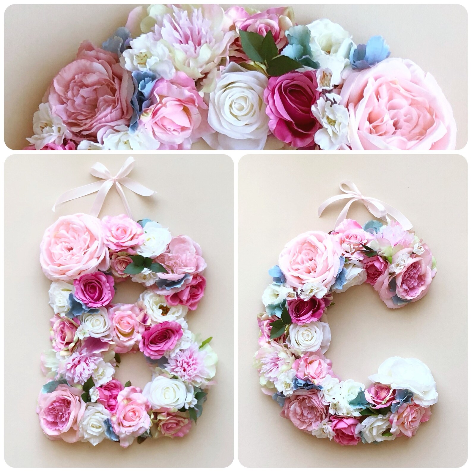 Large Flower Letters Floral Letter Nursery Girl Nursery - Etsy