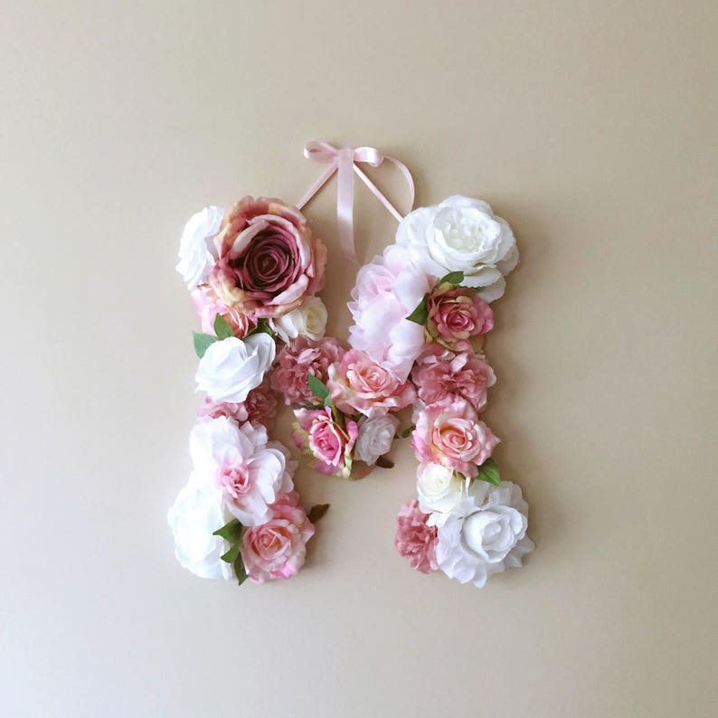 Custom Floral Letter 16 20 24'' Nursery - Etsy