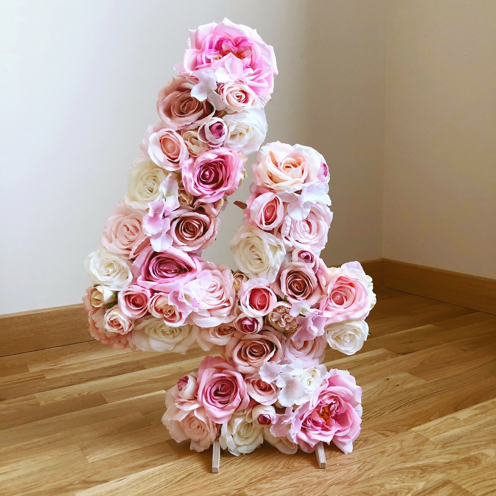 Flower Numbers 15''/19''/24'' Floral - Etsy