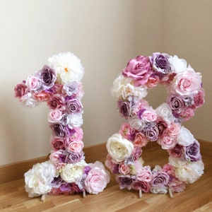 Floral Letter Large, 15''/19''/24, Floral Number, Flower Letters ...