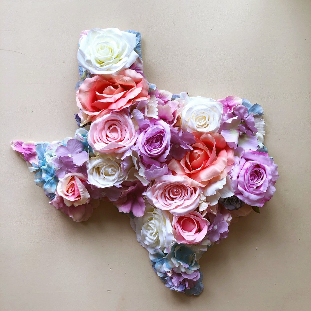 Floral State Art, Gift for Her, Floral States, Country, Floral Birthday ...