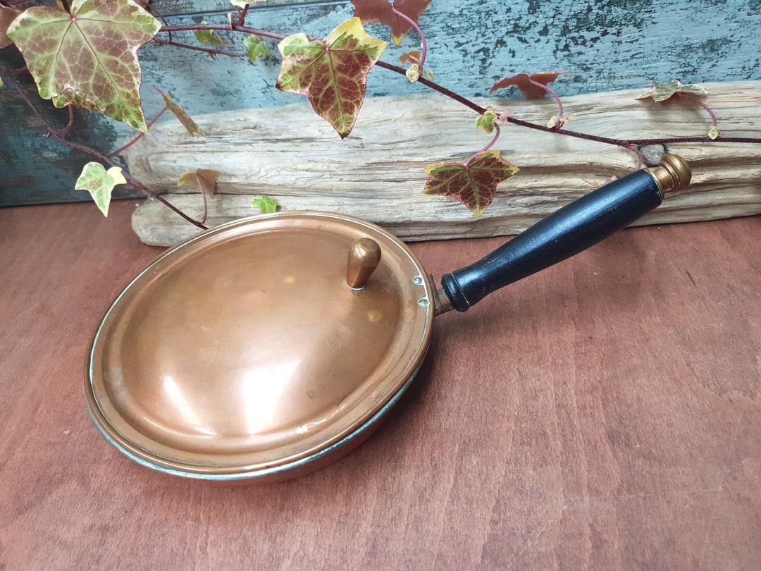 Eastern Copper Pan With Hinged Lid, Undefined Maker Mark to the Bottom ...