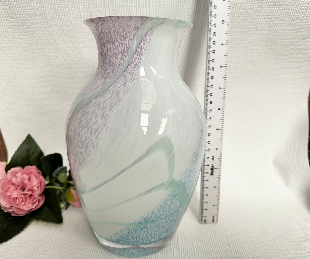 Large Caithness Art Glass Vase, 9.5” Tall - Etsy