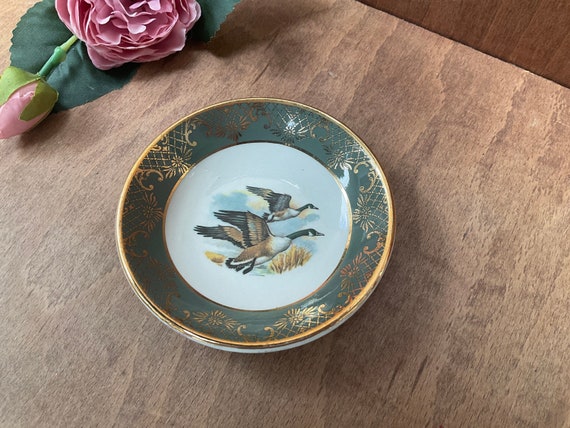 Royal Falcon ironstone trinket dish, decorated with d… - Gem