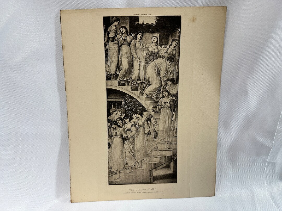 The Golden Stairs Antique Print From the Picture by Sir Edward Burne ...