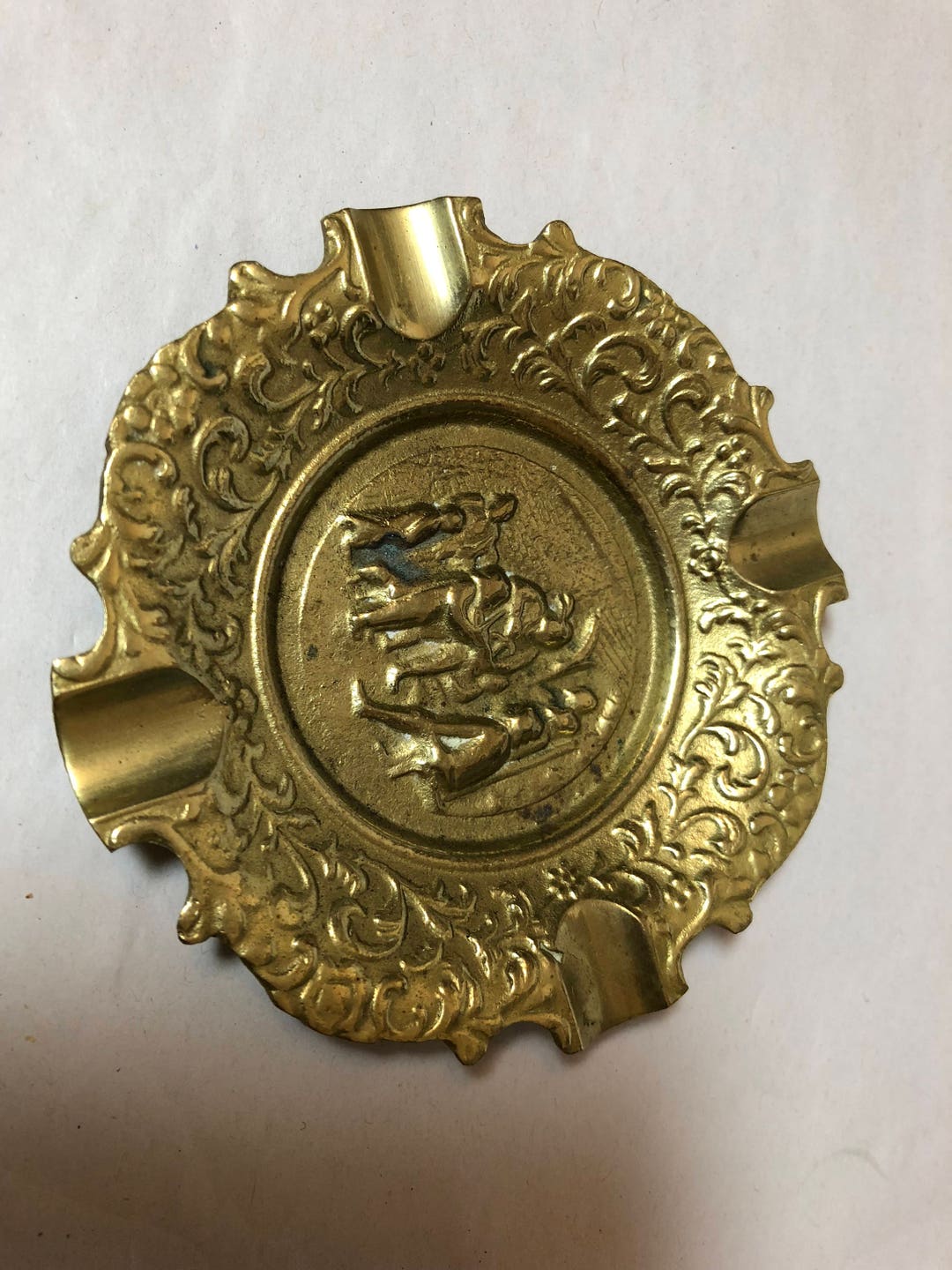 Brass Collectible Ashtray, Vintage Brass Ashtray. - Etsy