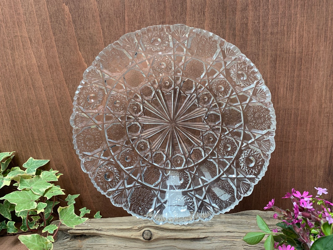 Extra Large Heavy Crystal Glass Bowl, Large Glass Serving Bowl, Fruits ...