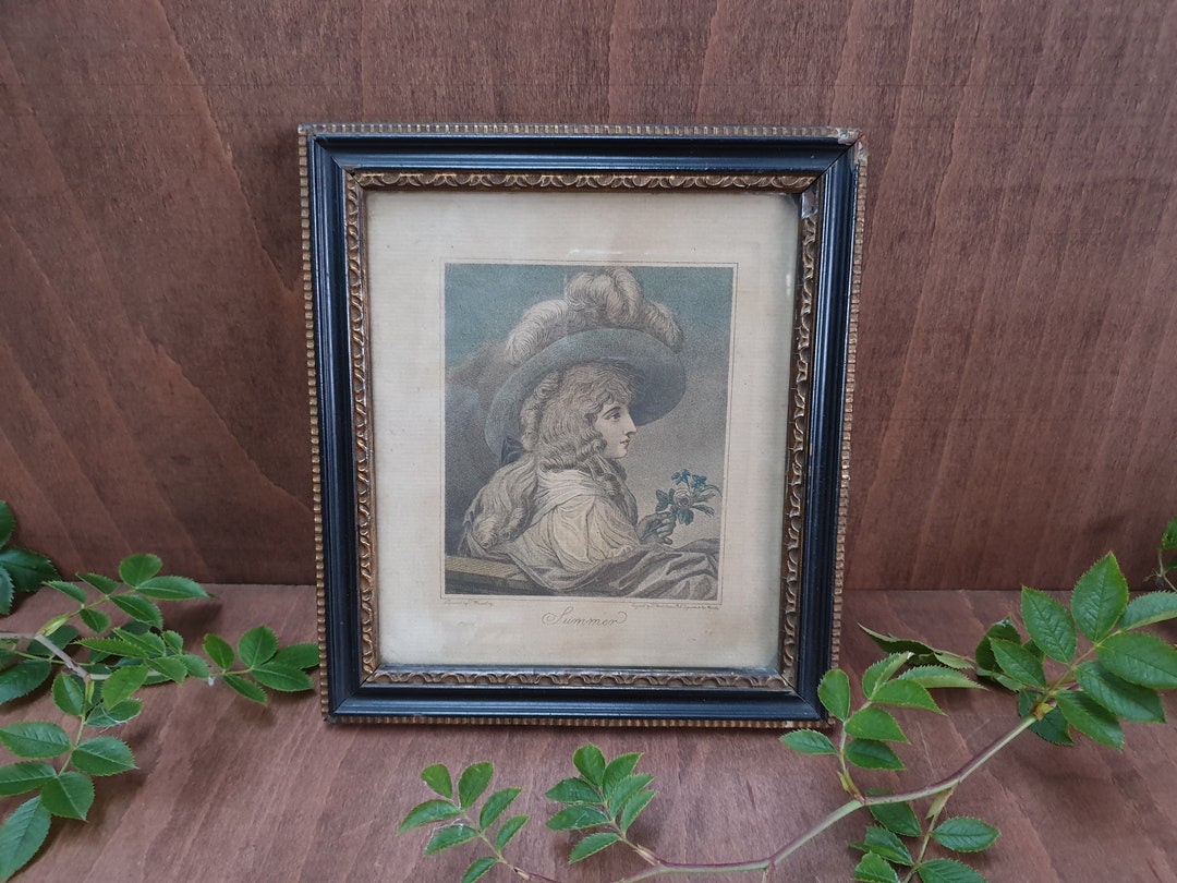Antique "summer" Engraving by Francesco Bartolozzi (1727-1815) Painted ...