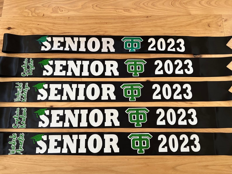 Gorgeous Double Layered Senior Sashes Made in Your Team - Etsy