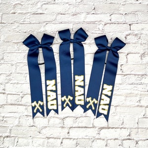 The Addy College Cheer Bows Designed in Your Team Colors. Writing on ...
