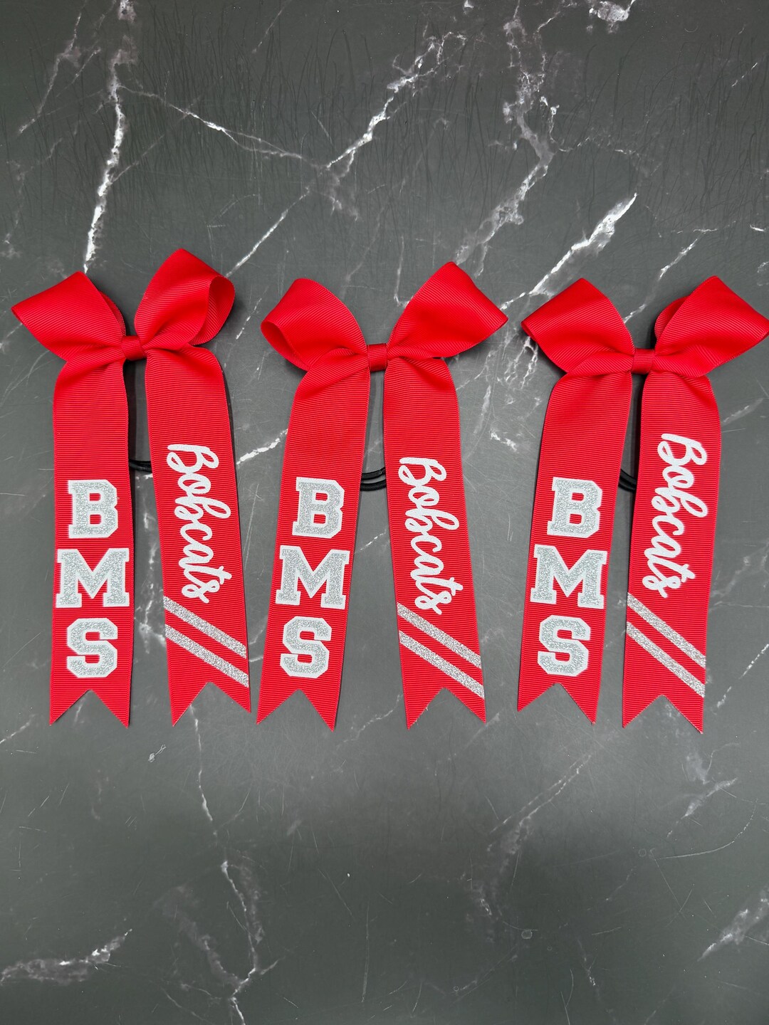 Custom College Cheer Bows With Stripe in Your Team Colors. Price is per ...