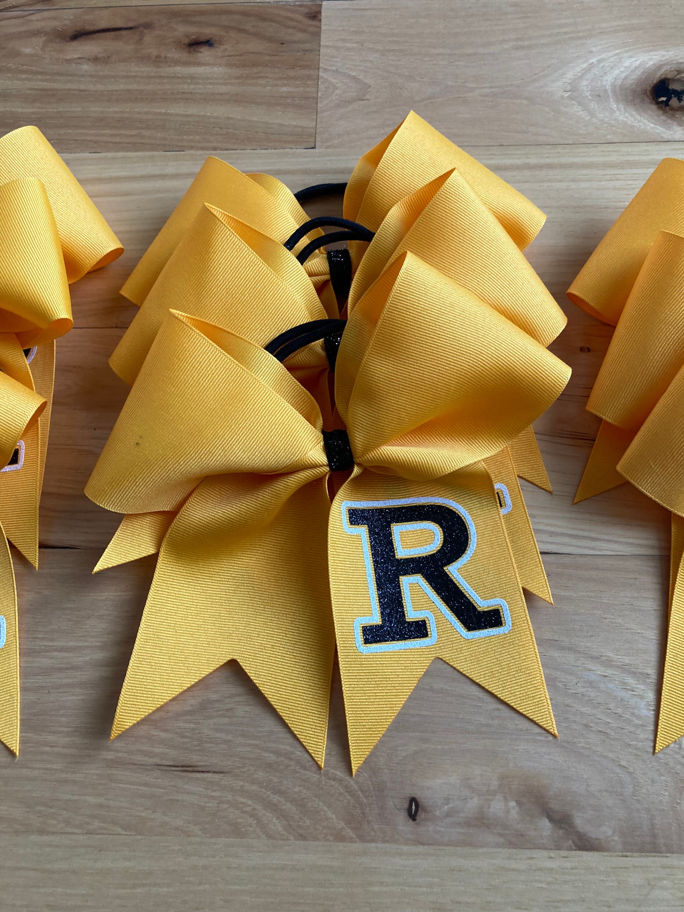 Cheer Bows With Team Letter on Bottom Tail. Bows Made in Your - Etsy