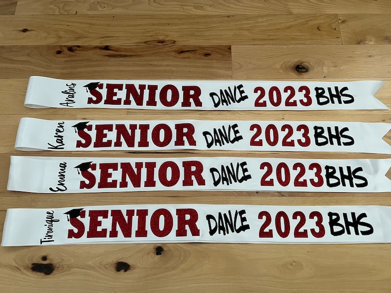 Senior Sash Made in Your Colors. Price Listed is per Individual Sash ...