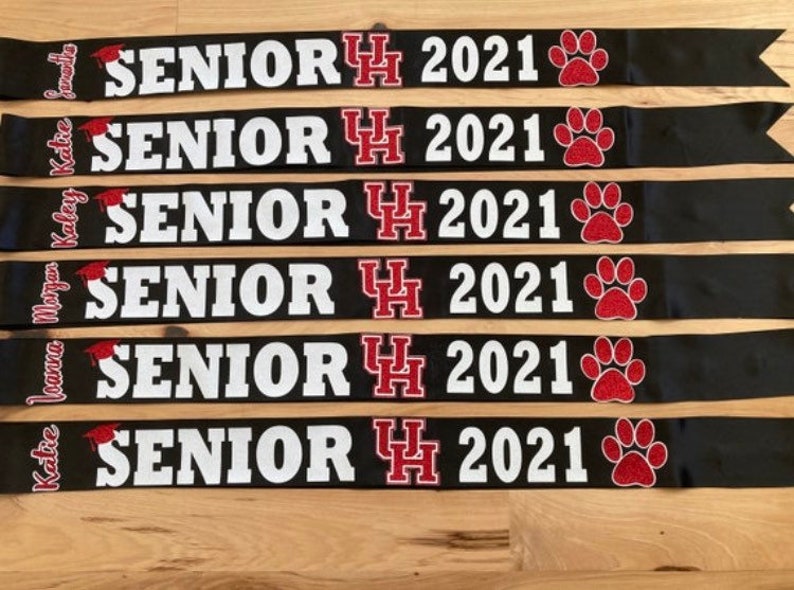 Gorgeous Double Layered Senior Sashes Made in Your Team | Etsy