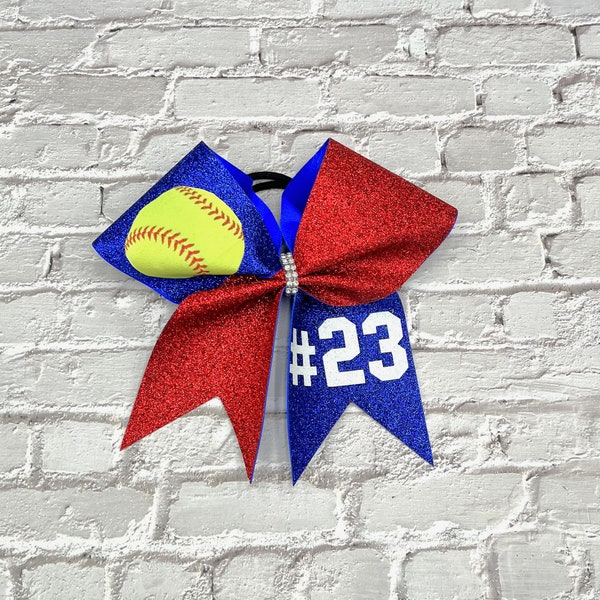 Softball Bows - Etsy