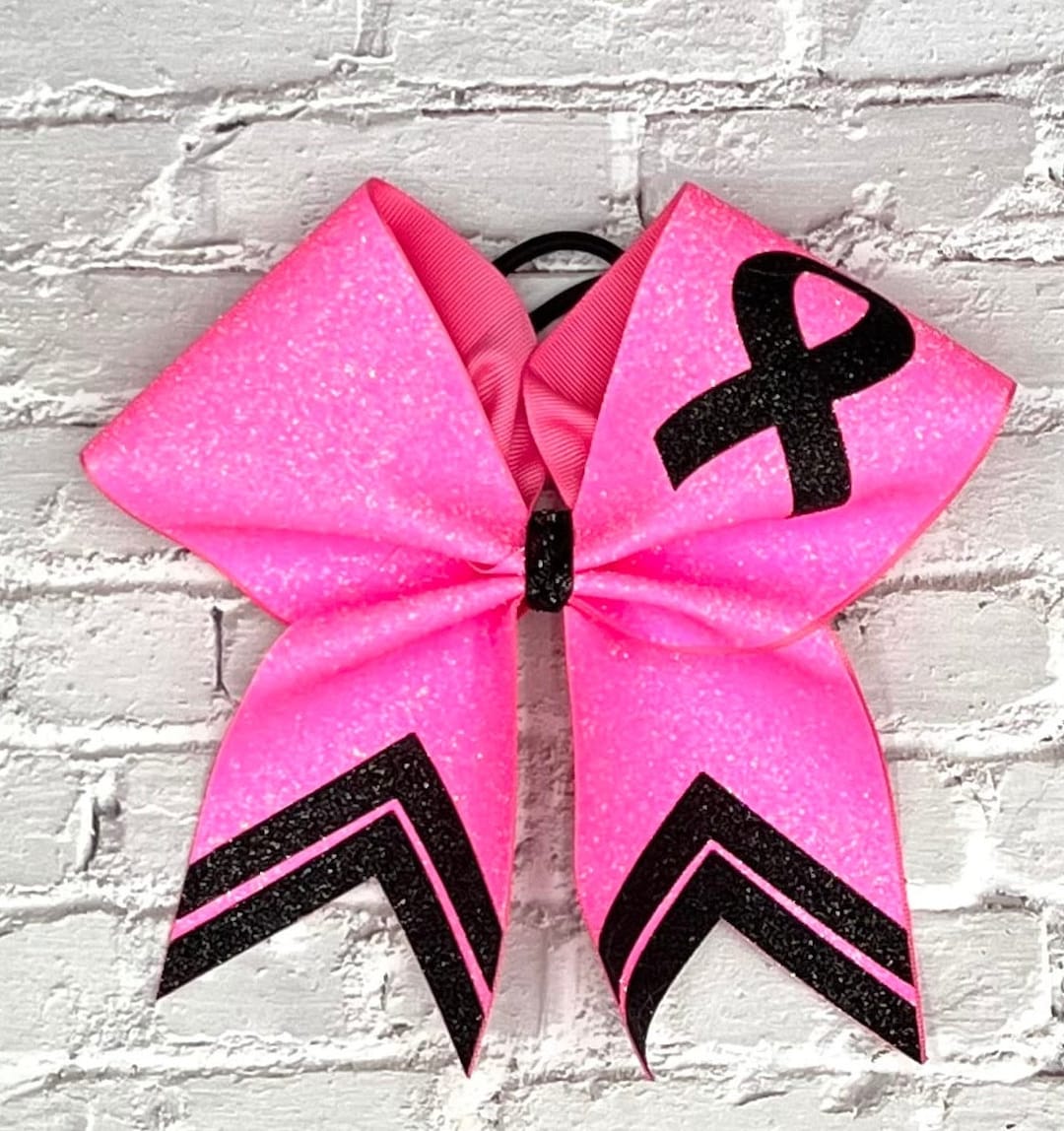 The Shyann Pink and Black All Glitter Breast Cancer Bows. Price Listed ...