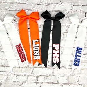 Custom College Cheer Bows Designed in Your Team Colors. Writing on ...