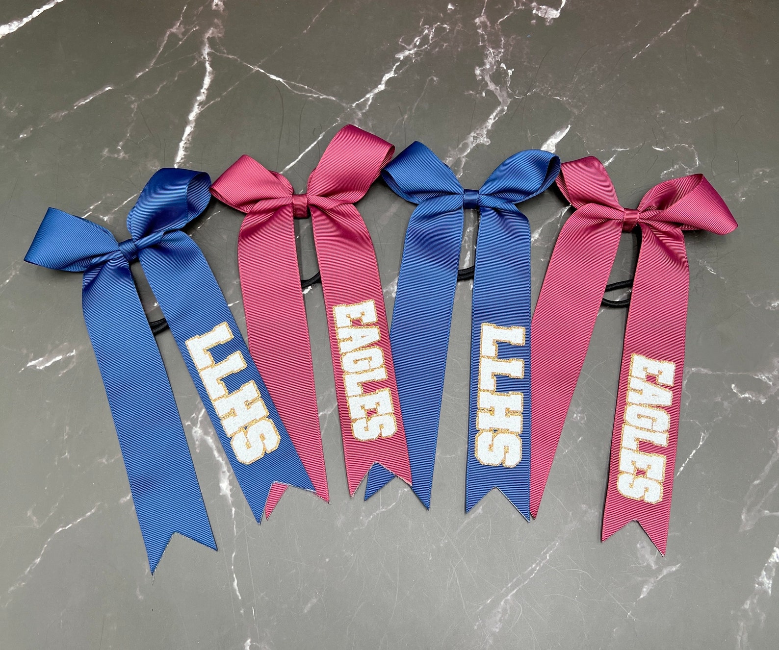Custom College Cheer Bows Designed in Your Team Colors. Writing on ...